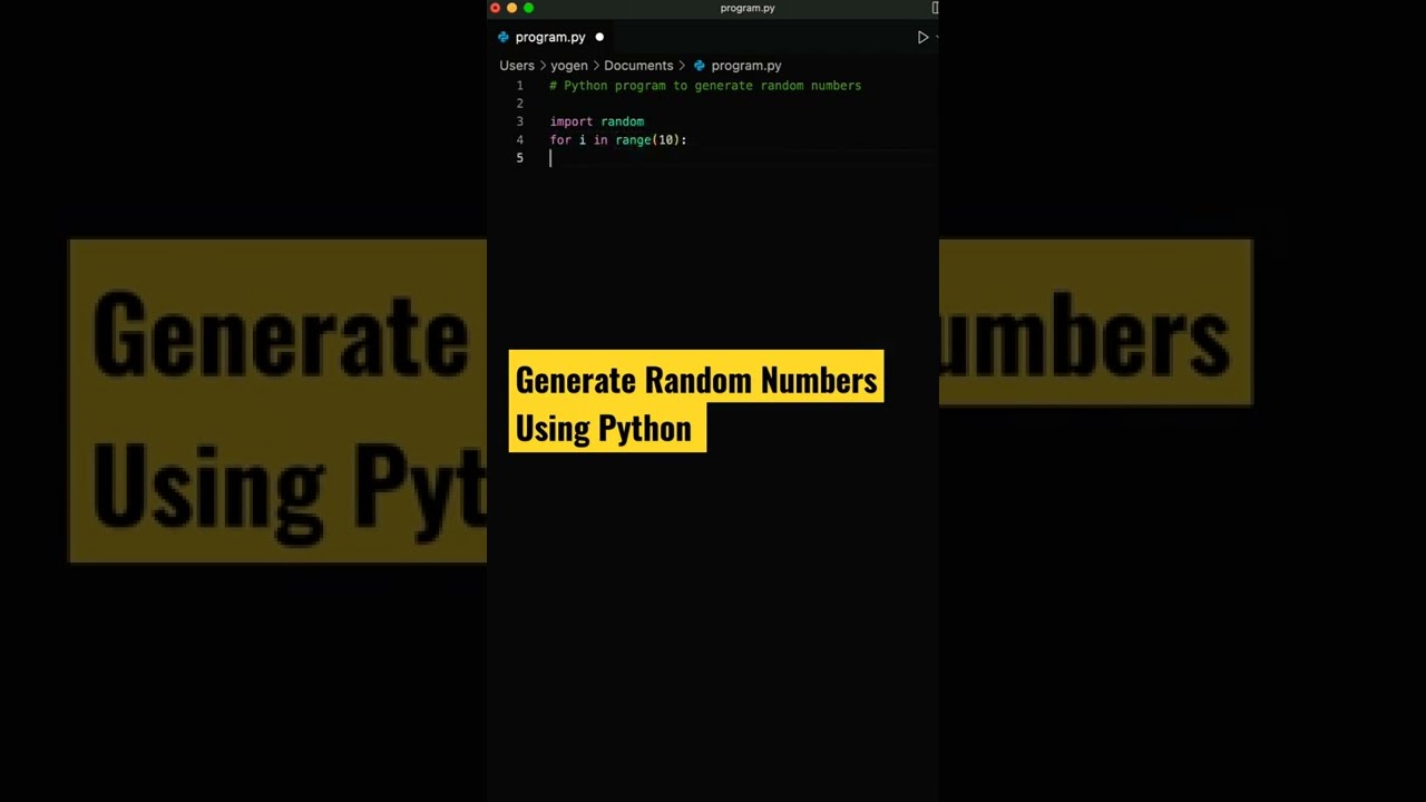 Python Program To Generate Random Numbers shorts coding programming Python Program To Generate Random Numbers shorts coding programming