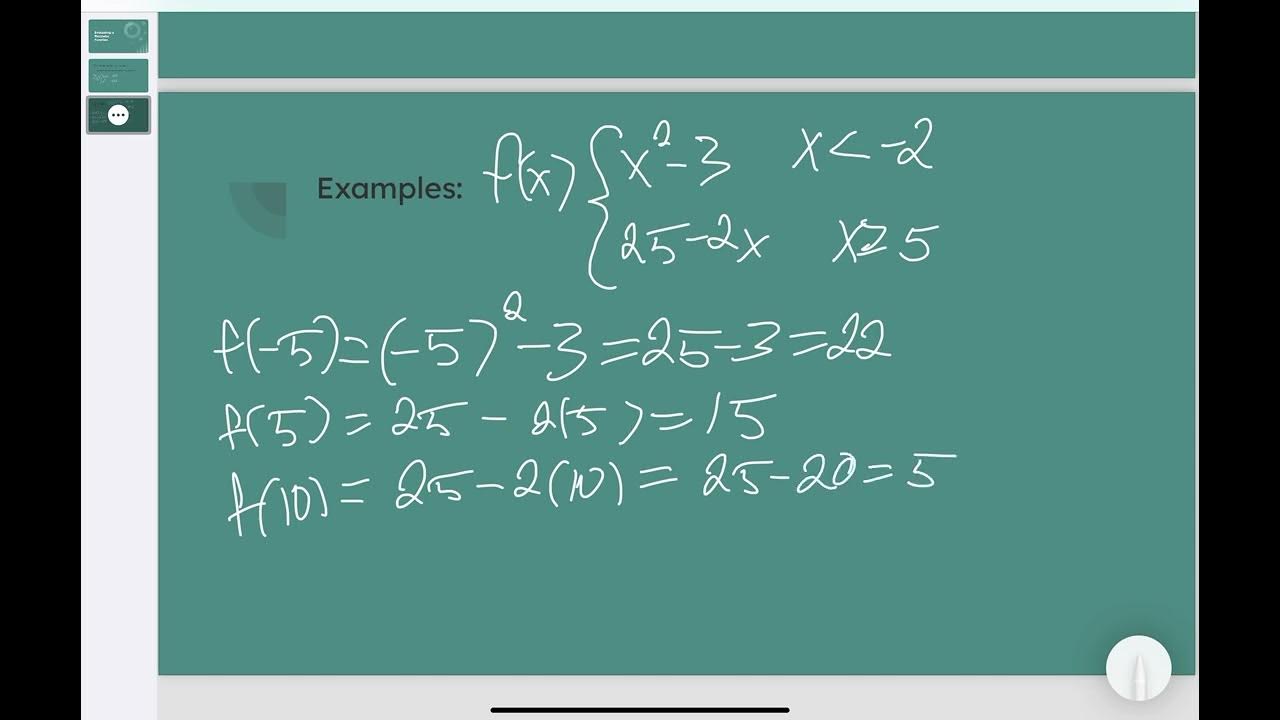Evaluating Piecewise Functions - YouTube
