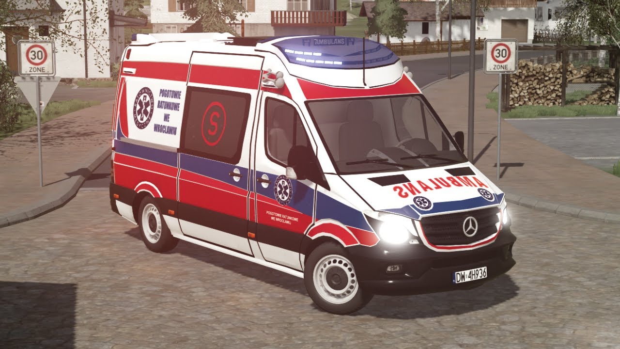 [FS22] DOWNLOAD Karetka Mercedes Sprinter /AutoForm - PR Wrocław - YouTube