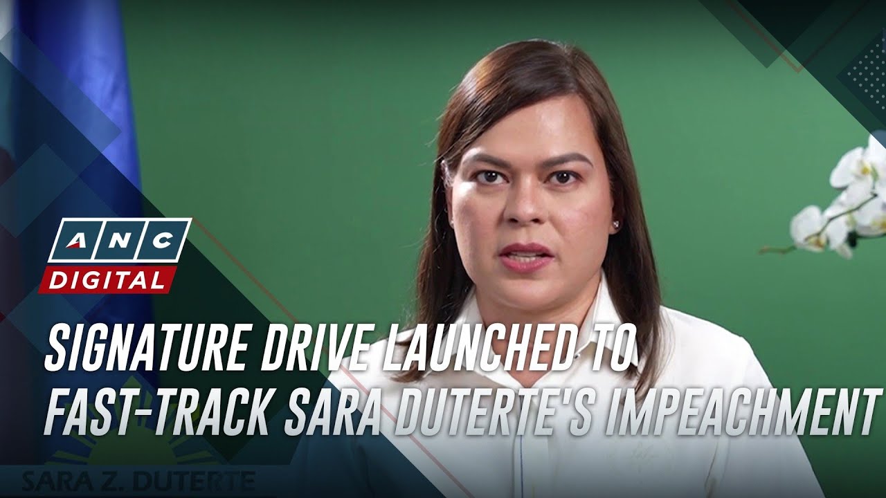 Signature drive launched to fast-track Sara Duterte's impeachment | ANC - YouTube