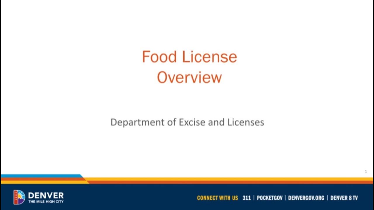Food license overview - YouTube