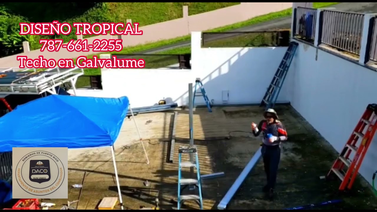 Instalación de techo galvalume paso a paso Diseño Tropical - YouTube