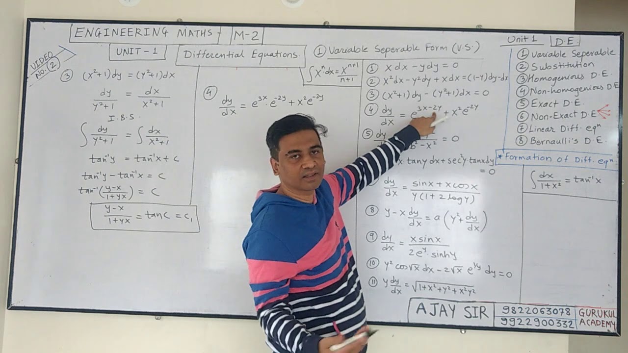 ENGG-MATHS-M2- DE- VS- 2 - YouTube