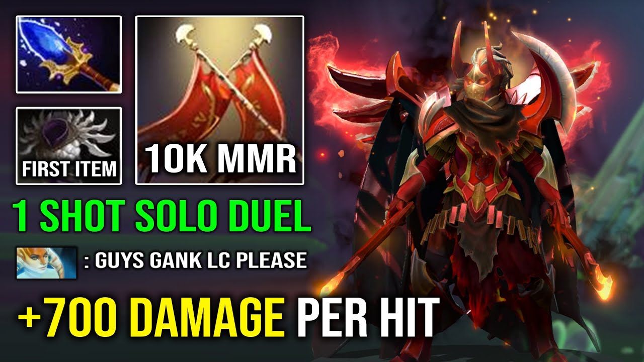+700 DAMAGE PER HIT 100% Deleted Offlane 10K MMR Legion Commander 1st ...