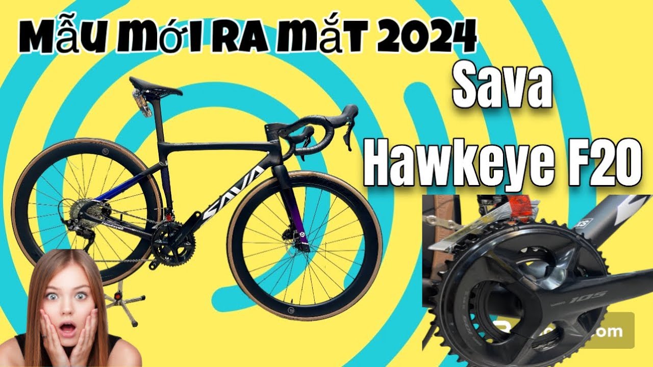 🔴🟡 MẪU MỚI RA MẮT - SAVA HAWKEYE F20 - full carbon - Full Shimano 105 ...