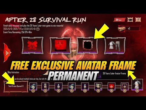 AFTER 28 SURVIVAL RUN NEW EVENT IN PUBG MOBILE | 28 YEARS LATER AVATAR ...