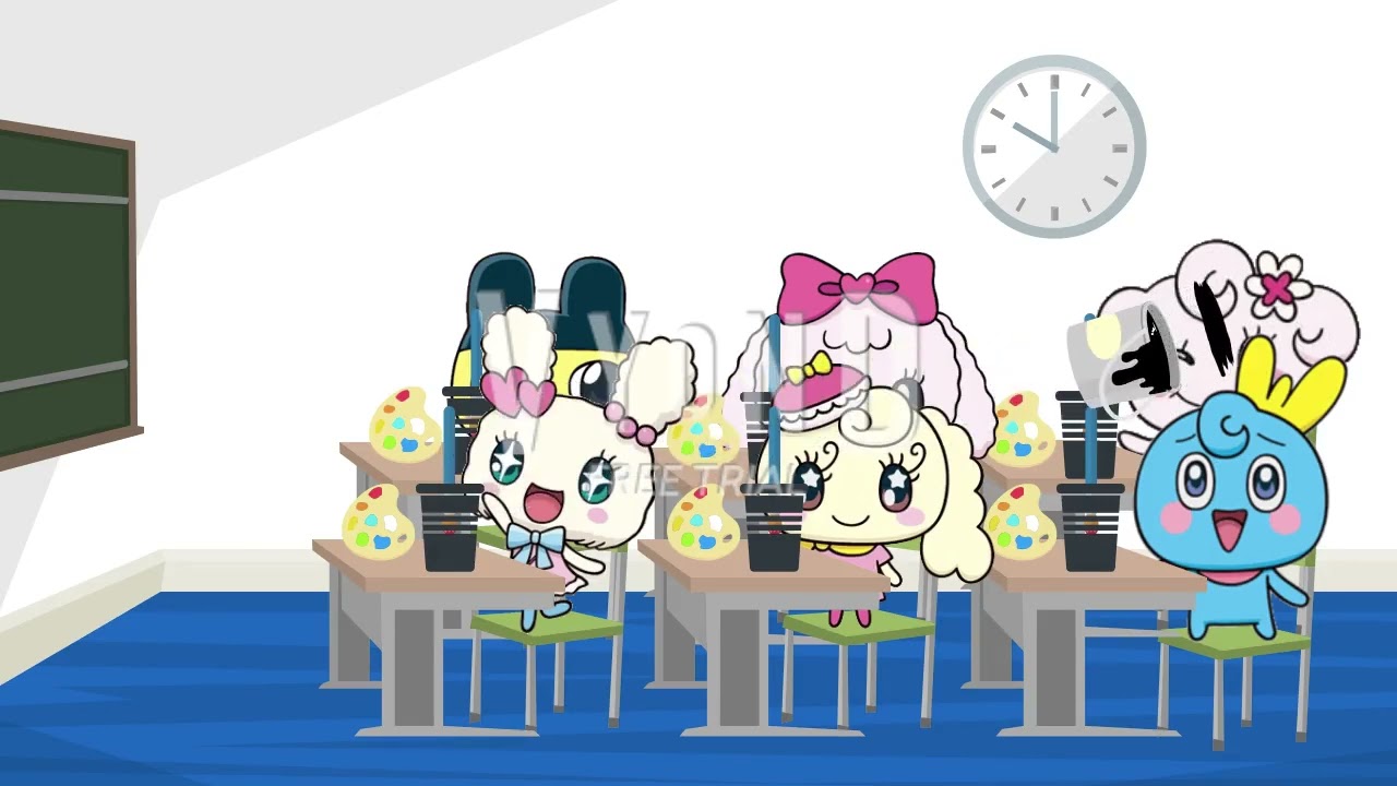 Mametchi Splashes Paint On A Neenetchi/Grounded - YouTube