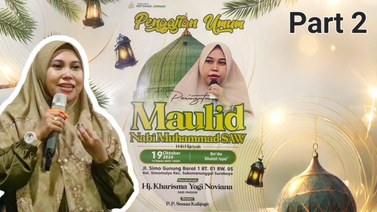 Hj. Kharisma Yogi Noviana. Mauid Nabi Simo Gunung Barat 1. RT1 RW5. MAJELIS MIFTAHUL JANNAH ...