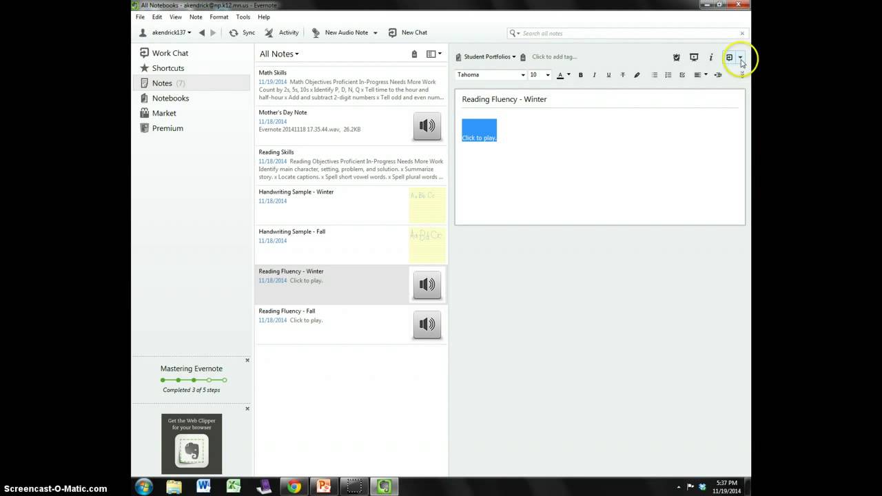 Evernote for Digital Student Portfolios - YouTube