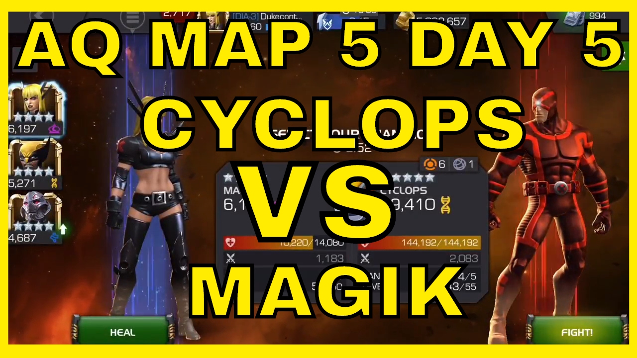 AQ Map 5 Day 5 Second Cyclops vs. Magik! - YouTube