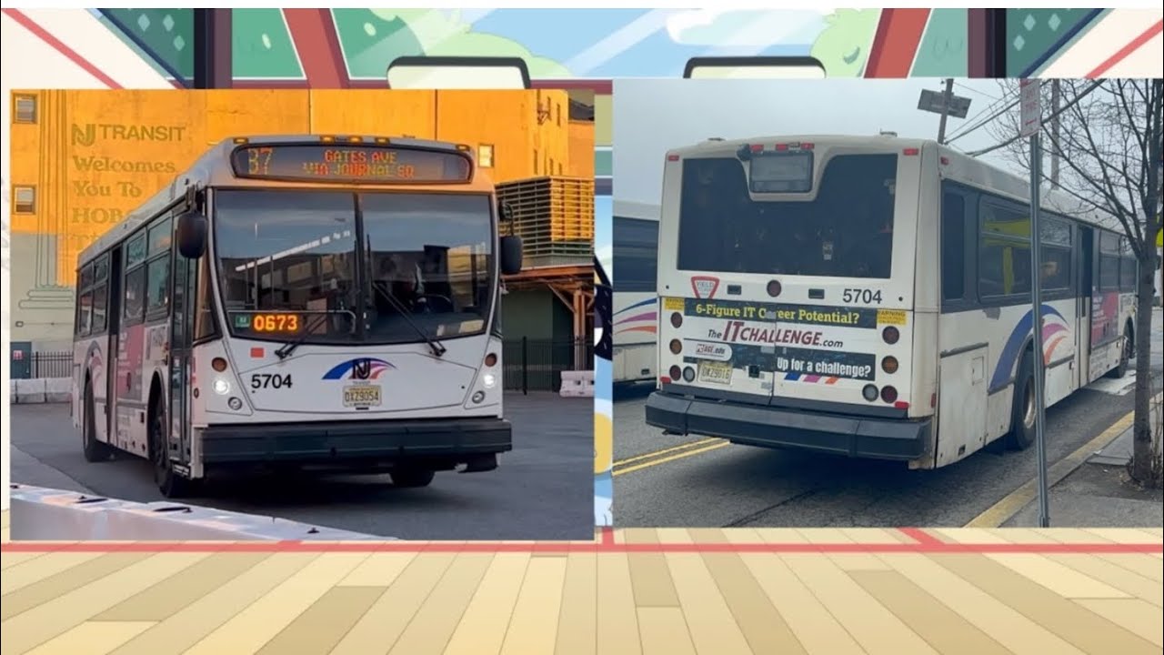 NJT 87 #5704 Greenville Via Journal SQ NABI 40-SFW (Inside) - YouTube