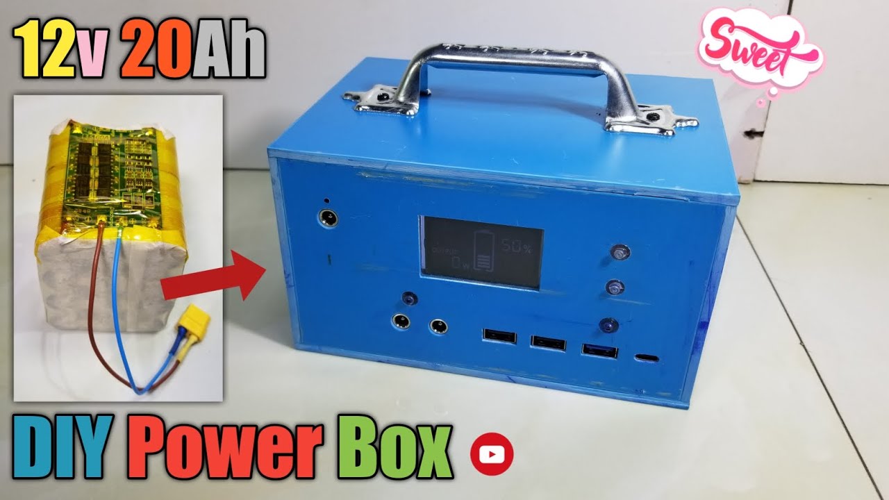How to make a Portable Power box at home | DIY Portable Power Station ...