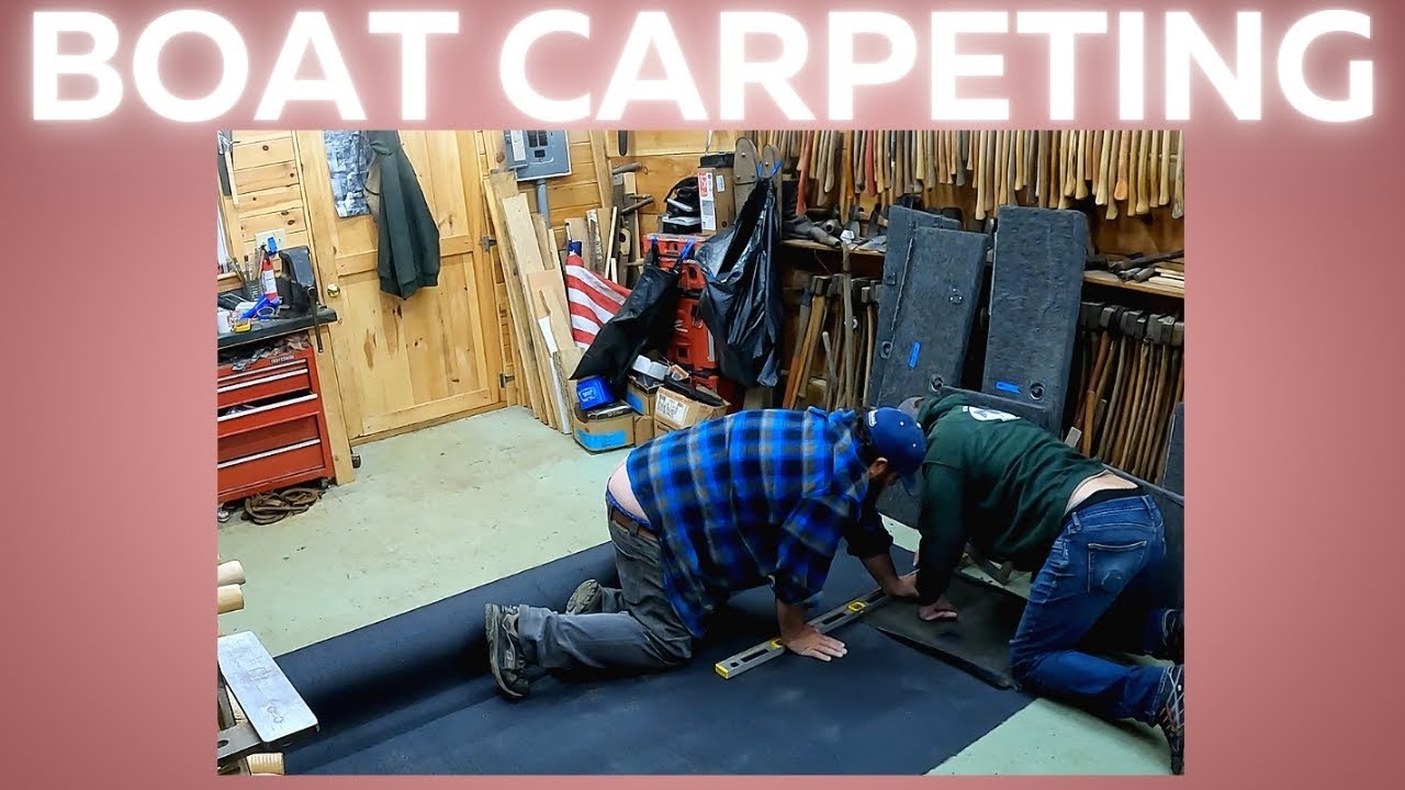 Boat Carpeting a Hatch Cover for Triton Boat Restoration - YouTube