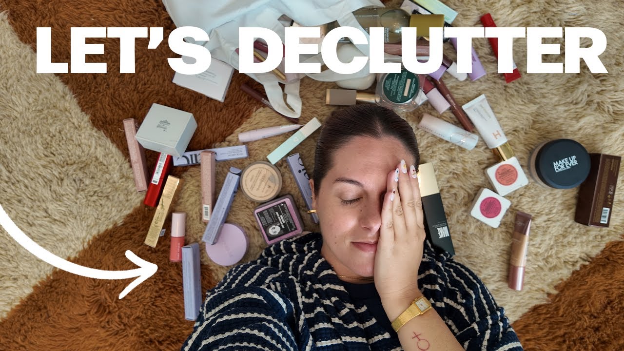 DECLUTTER WITH ME // foundation, skin tint, concealers + powders - YouTube