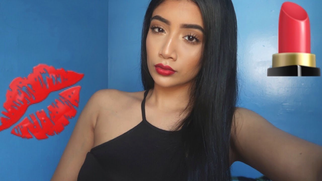 SIMPLE BROWN EYES + RED LIPS | MAKEUP TUTORIAL - YouTube