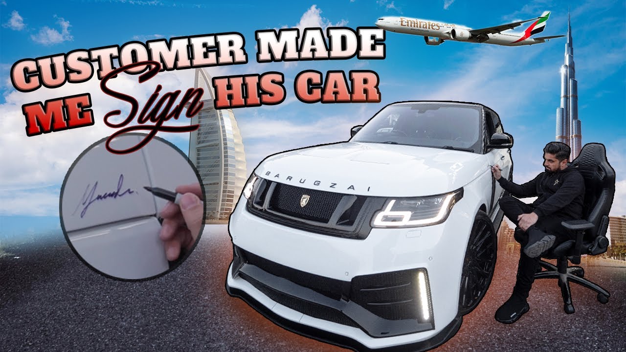 CUSTOMER MADE ME AUTOGRAPH HIS CAR 😱 - YouTube