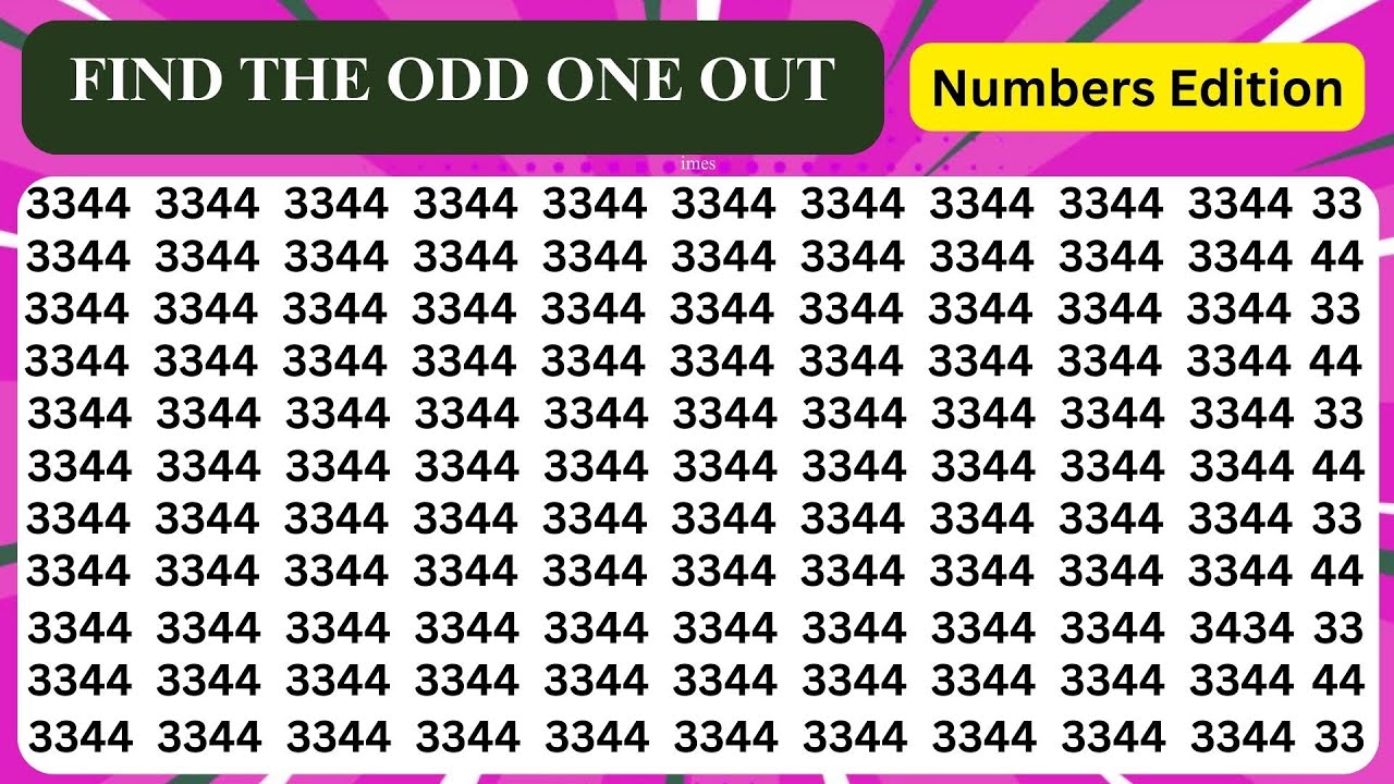 FIND THE ODD ONE OUT - Numbers Edition - YouTube