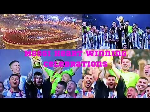 messi heart wining celebration after winning the fifa world cup 2022 ...