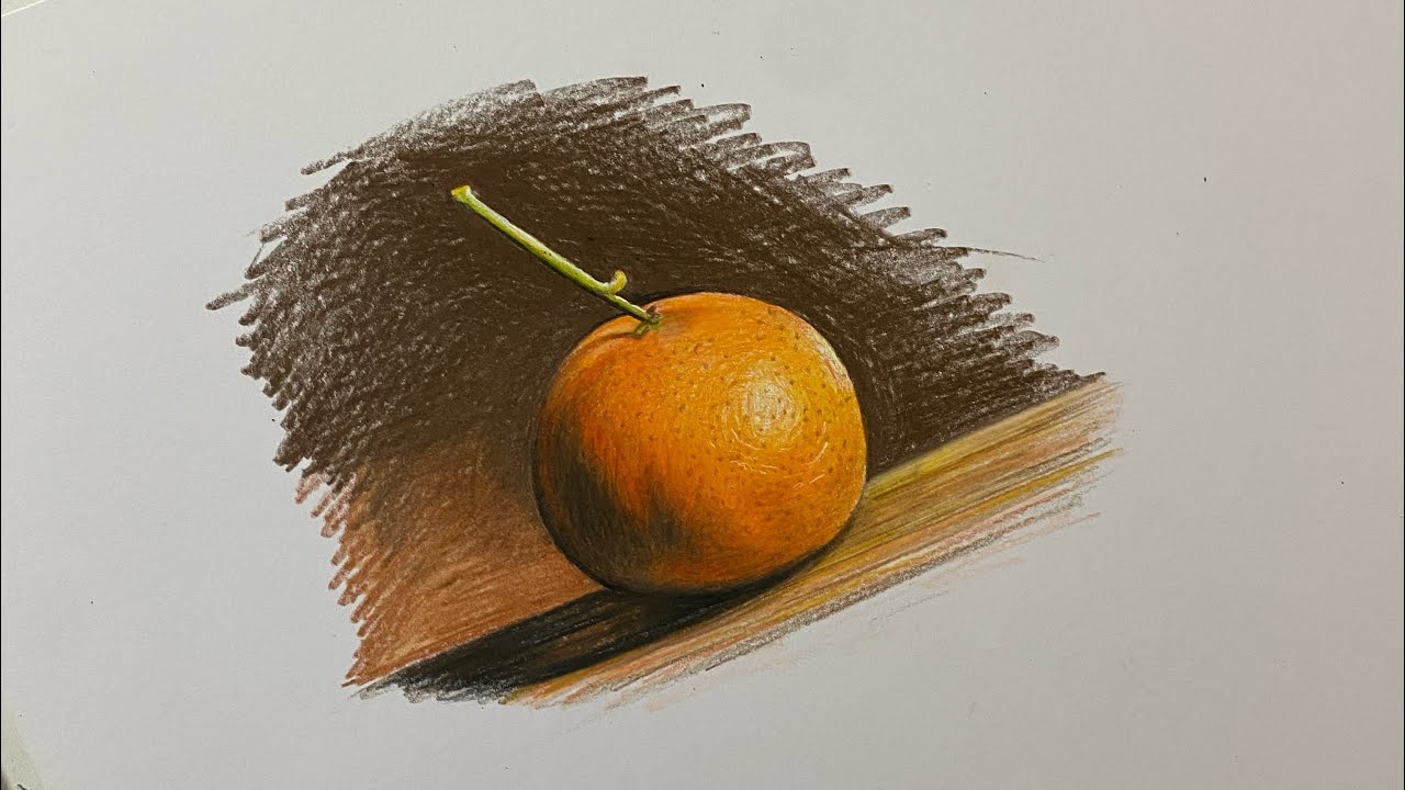 How is this realistic Orange drawing? - YouTube