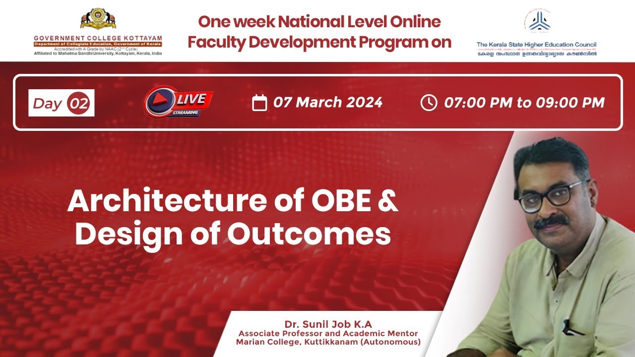 Day 2 | Architecture of OBE & Design of Outcomes | Govt. College ...