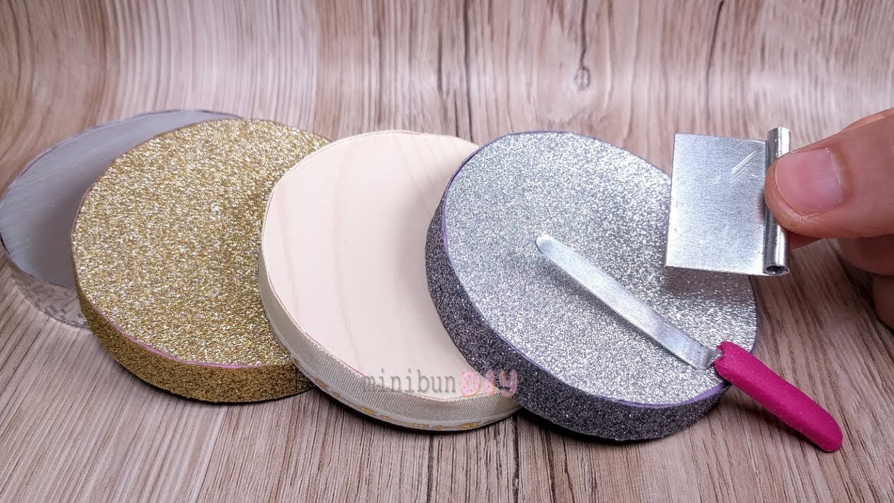 DIY miniature cake scraper, spatula, cake boards - YouTube