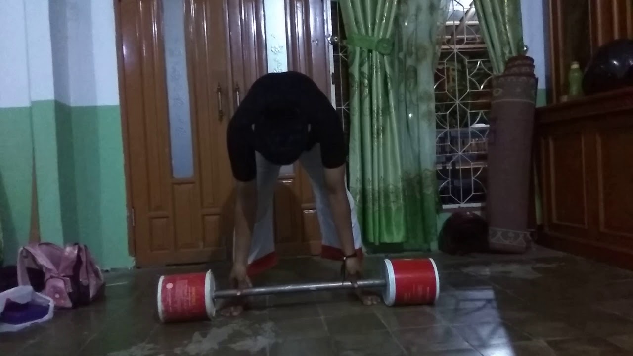 Angkat barbel bikin sendiri - YouTube