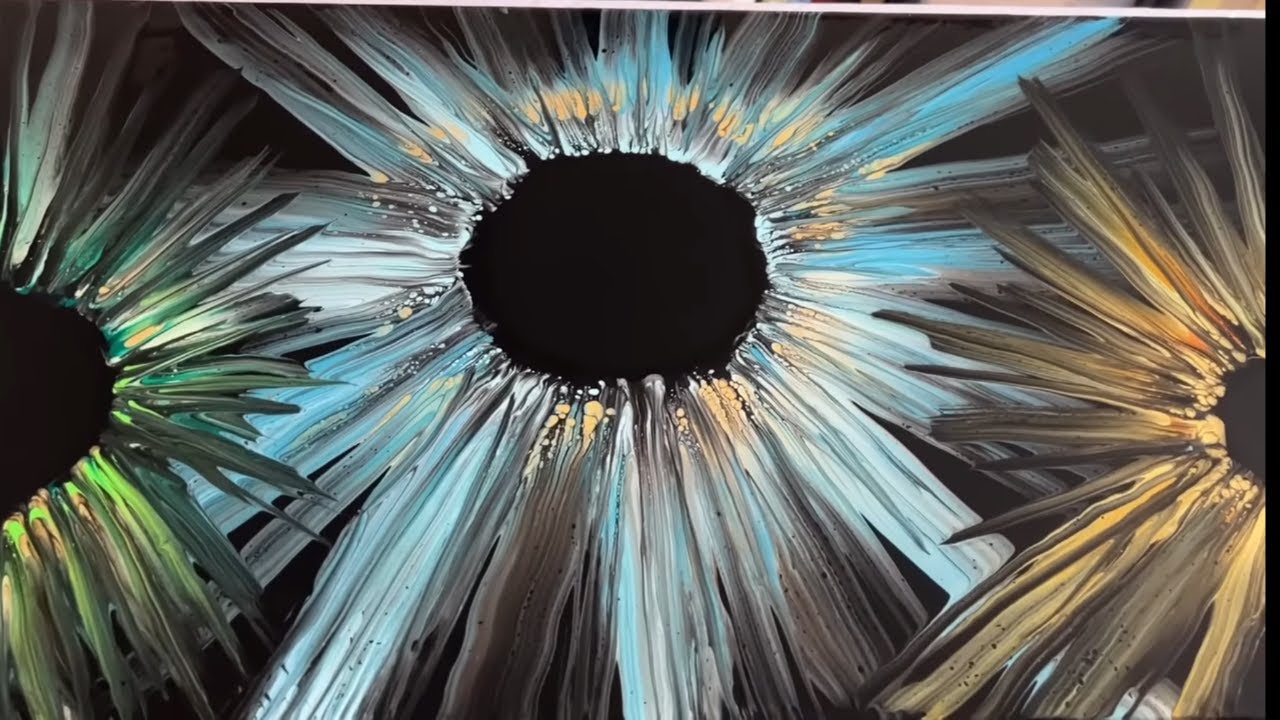 Acrylic Paint Pouring A Canvas Into A Clock - YouTube