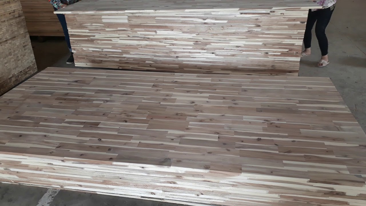 Acacia finger joint Board Manufacturer from Vietnam - YouTube