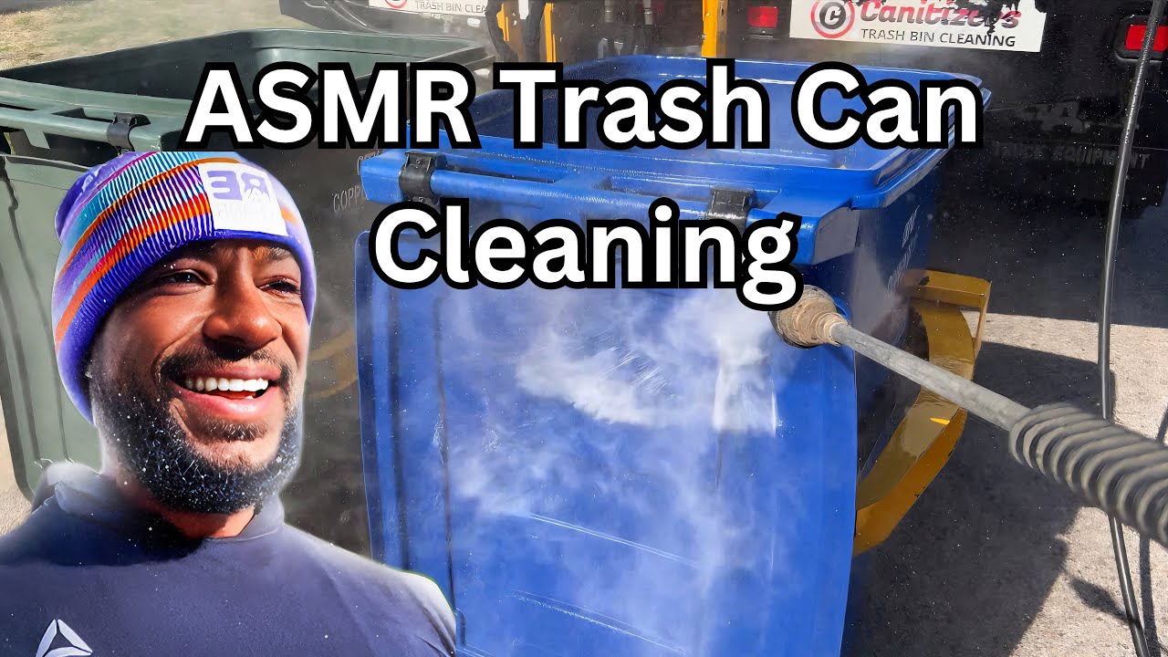Satisfying Sounds of ASMR Trash Can Cleaning 🧼 - YouTube