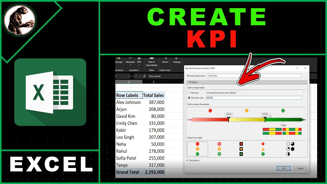 How to create KPI in Excel - YouTube