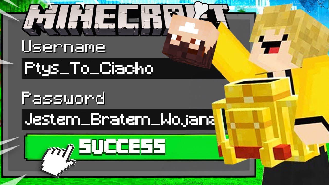 WŁAMAŁEM SIĘ na KONTO PTYSIA z WOJANOWIC w Minecraft! - YouTube