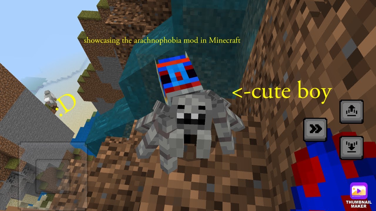 Showcasing the arachnophobia mod in Minecraft - YouTube