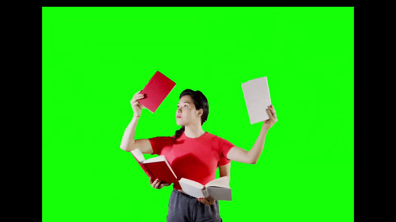 Women reading green screen effects,chroma key, - YouTube