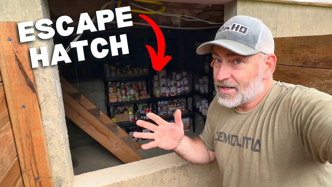 We Built an ESCAPE HATCH for our SECRET BUNKER - YouTube