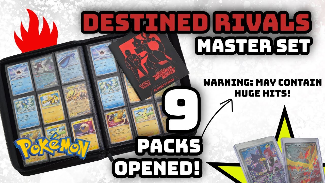 Opening 9 Packs to try to FINISH my Pokemon Destined Rivals Master Set ...