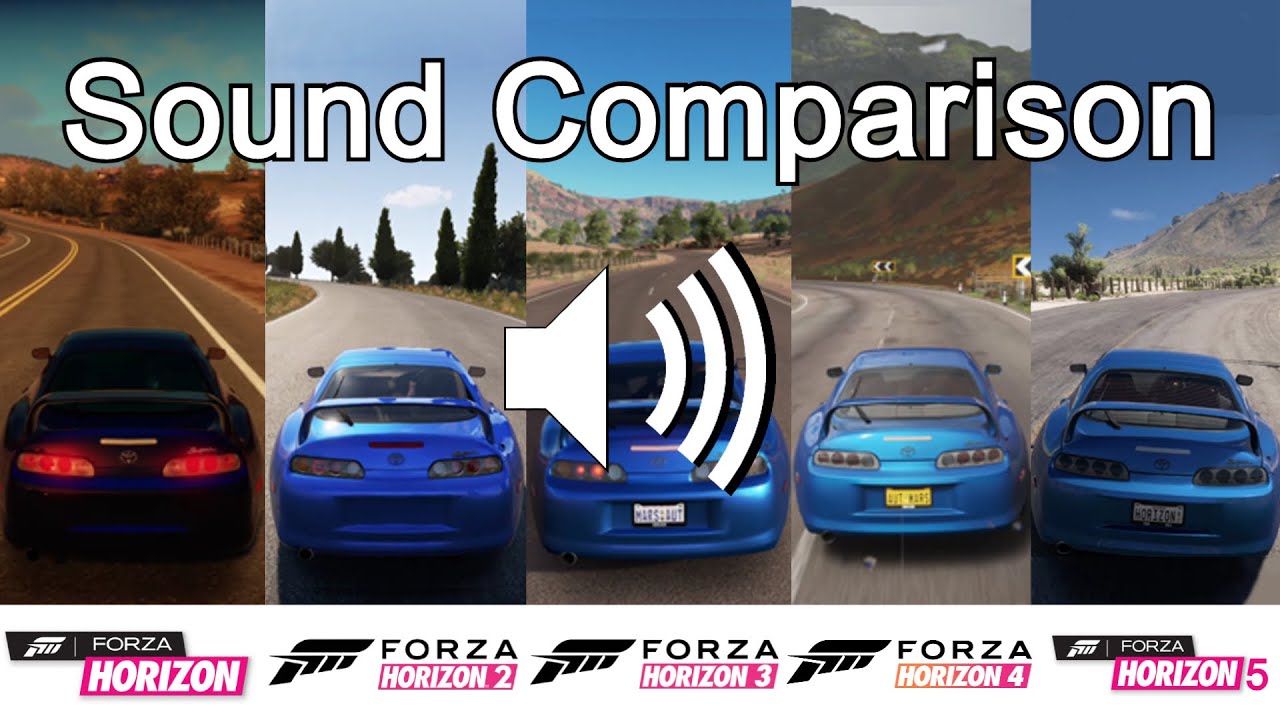 Sound Comparison - FH5 vs FH4 vs FH3 vs FH2 vs FH1 - YouTube