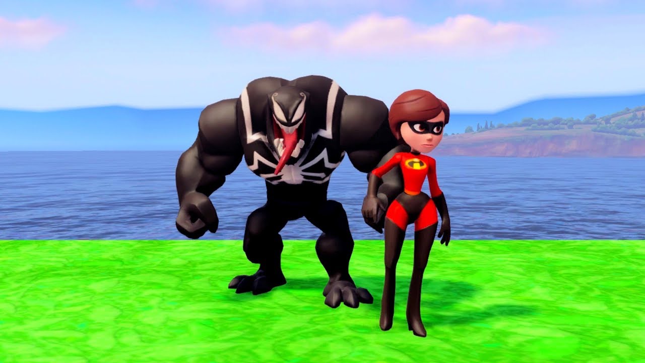 Incredibles 2 Elsatigirl vs Venom Save Tombstone Venom | ELSA VIDEO ...