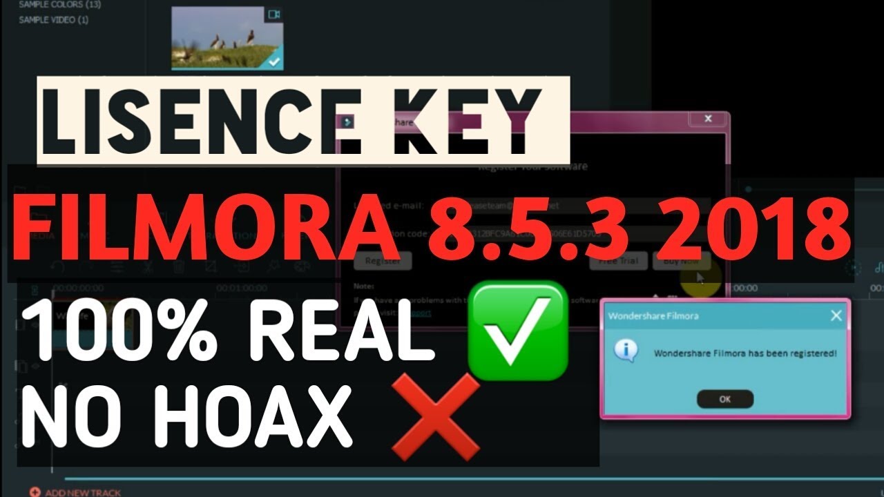 100% Real Lisence Key Register Wondershare Filmora 2018 Version 8.5.3 !!! No HOAX !!!! - YouTube