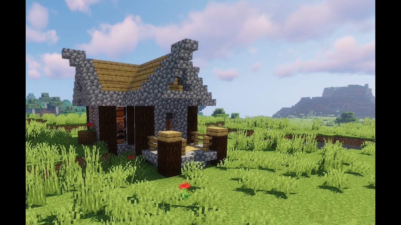 Minecraft |Free Build 1| Basic Survival House - YouTube