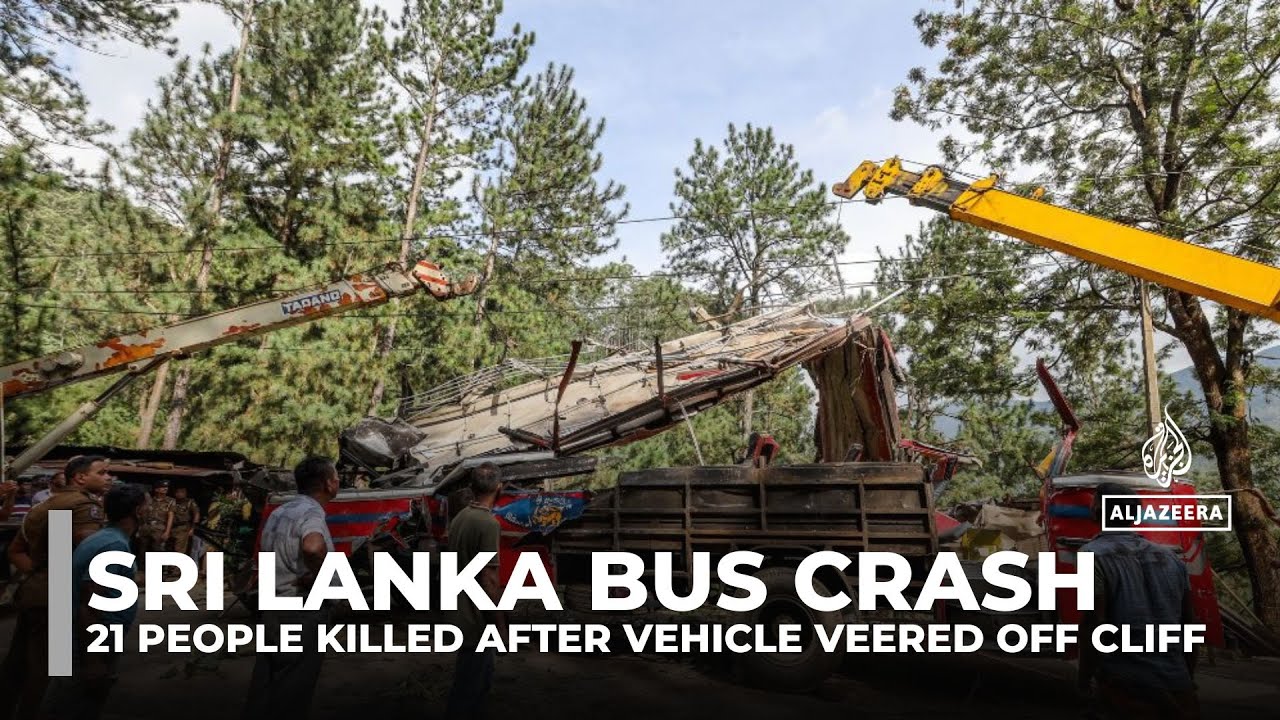 At least 21 die in Sri Lanka after bus carrying pilgrims veers off ...