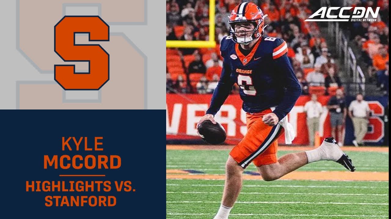 Syracuse QB Kyle McCord Highlights vs. Stanford - YouTube