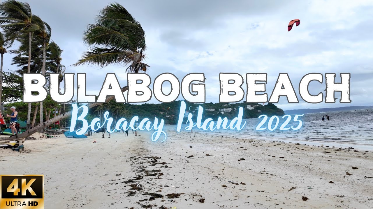 [4K] BULABOG BEACH: A 5-minute walk from D'Mall to this wonderful beach ...