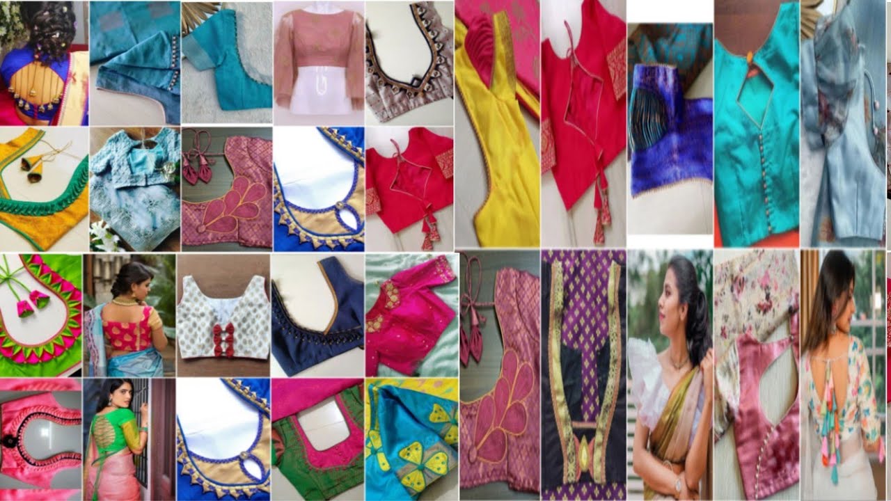 Blouse back neck designs|| blouse designs new|| blauj dizain|| blouse ...
