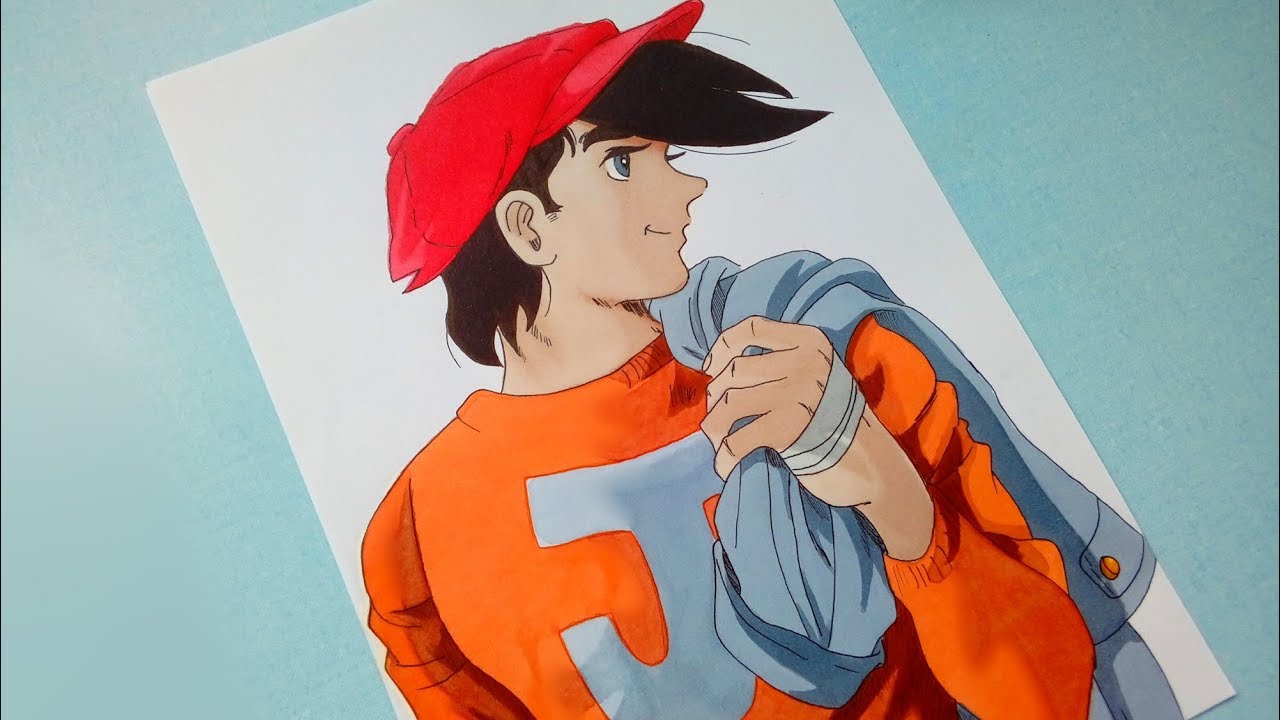 Speed Drawing - Joe Yabuki (Ashita no Joe) 矢吹 丈 - YouTube