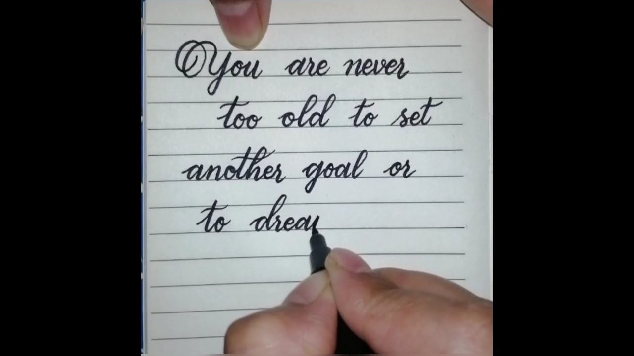 English calligraphy | Cursive handwriting | motivational quote | learn ...