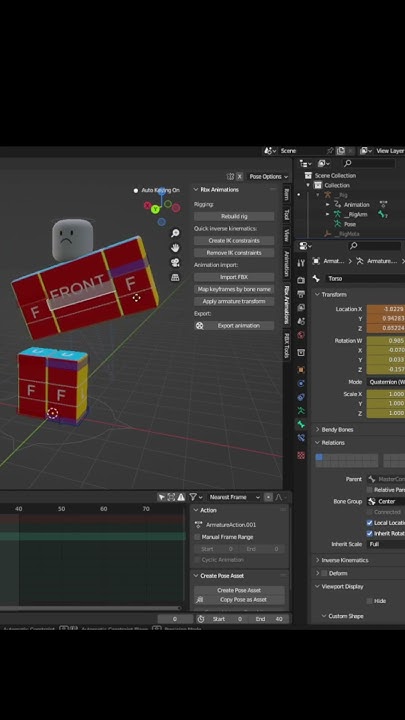 how to make the torso not move the legs on r6ik rig #roblox #animation #blender #fyp #tutorial ...