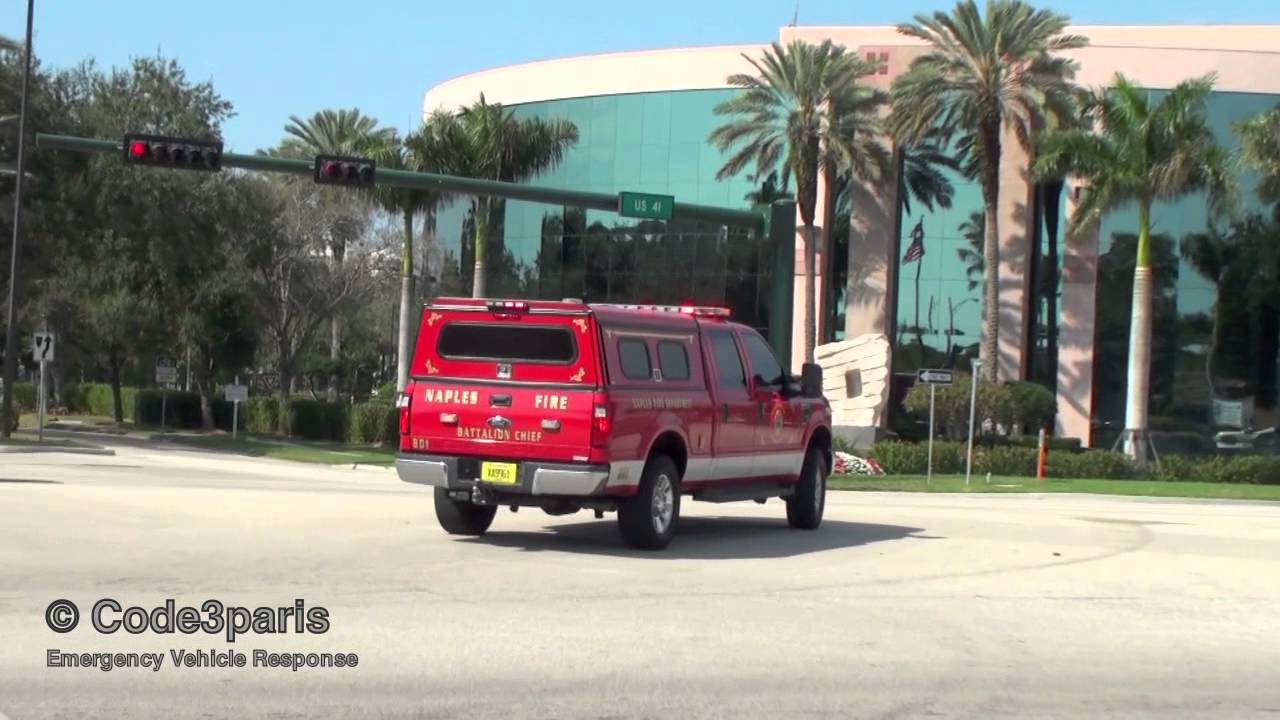 Naples Fire Department Engine 1 + Battalion Chief 1 - YouTube