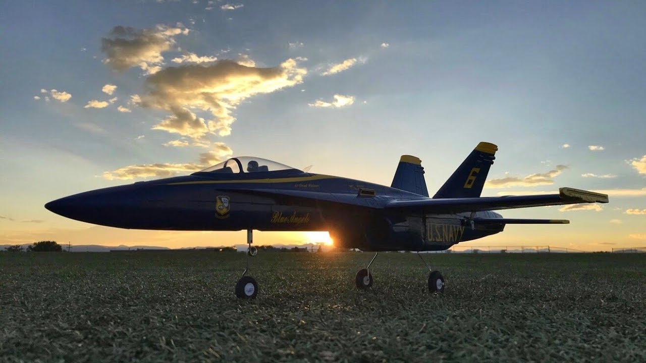 Force RC F/A-18 Blue Angels V2 64mm EDF Jet Solo Flight - YouTube