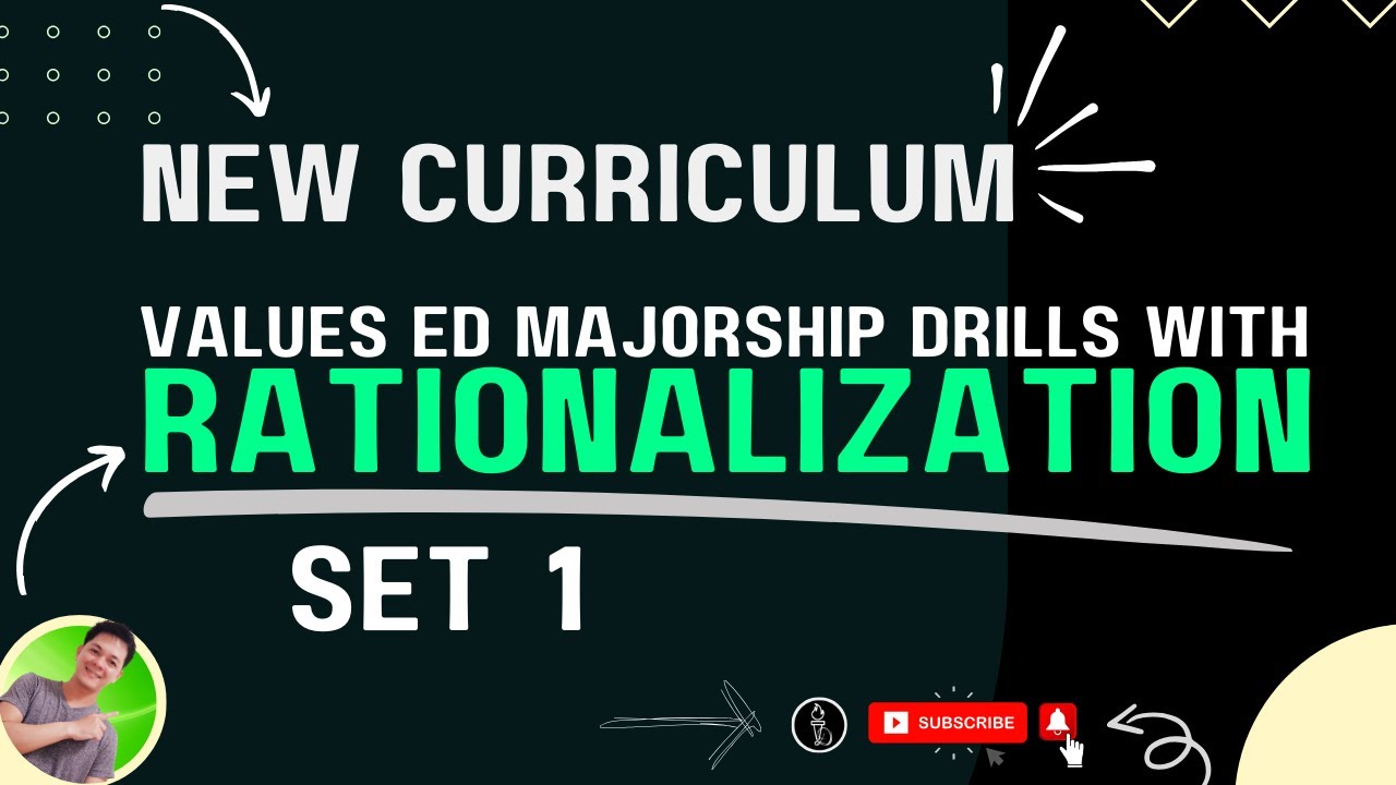 Set 1 | Values Ed Drills & Rationalization | Values Ed Majorship Drills ...