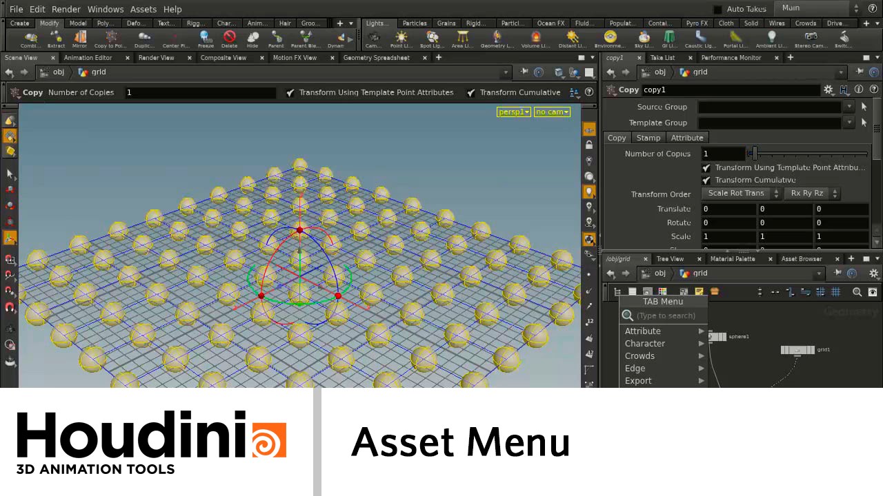 #Houdini Quick start. Asset Menu - YouTube